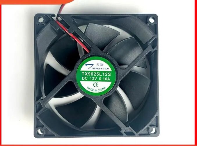 Вентилятор Для Охлаждения Теплообменника TX9025L 12S DC 12V 0.16A Для Вертикальной Установки Холодильника