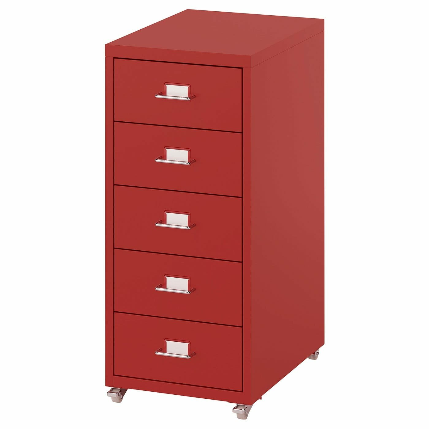 Комод ikea helmer на колесиках 206.250.25, красный, 28x44x65 см