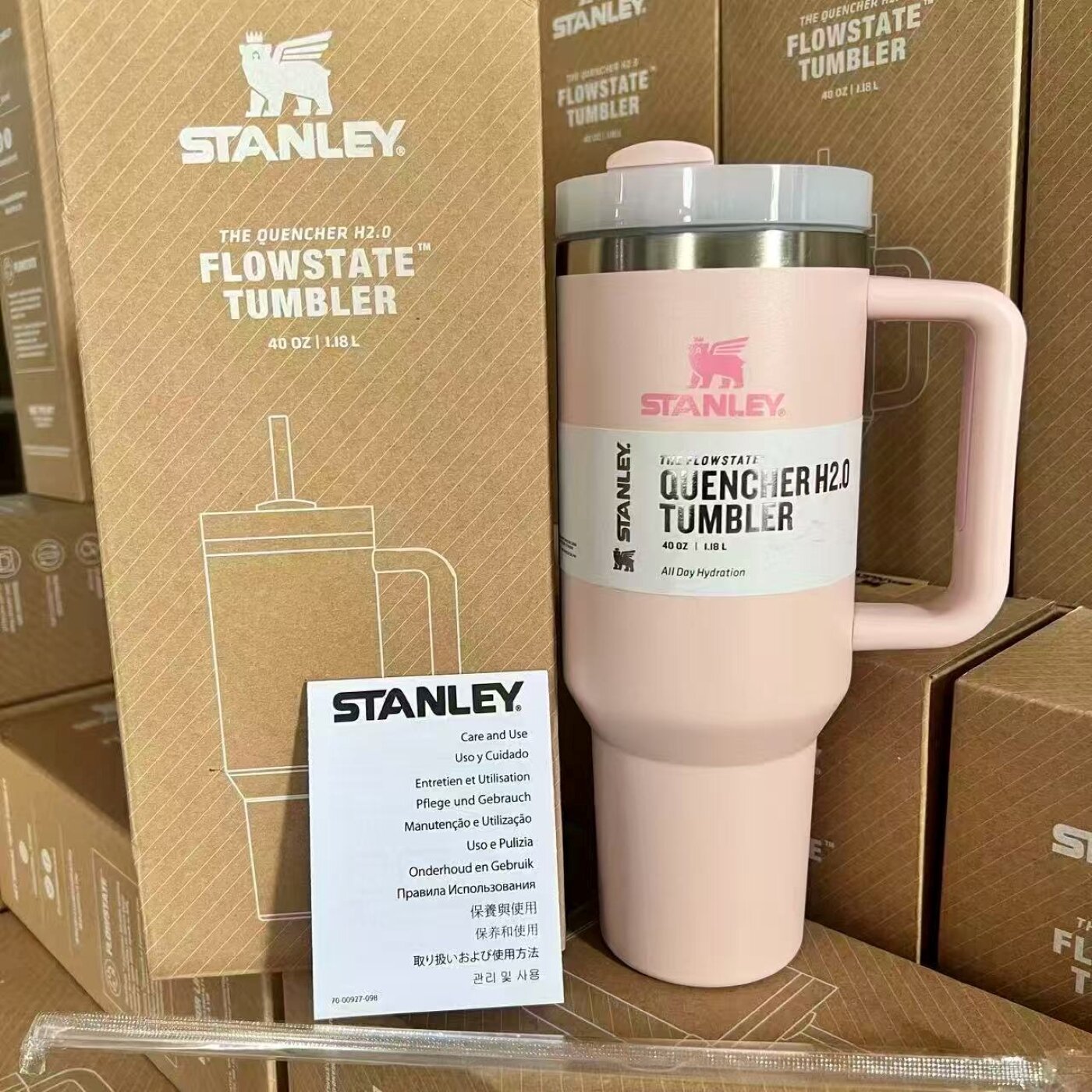 STANLEY -Чашка с ручкой, двухслойная нержавеющая сталь, автомобильная чашка, чашка Ice Tyrant, 1,18л