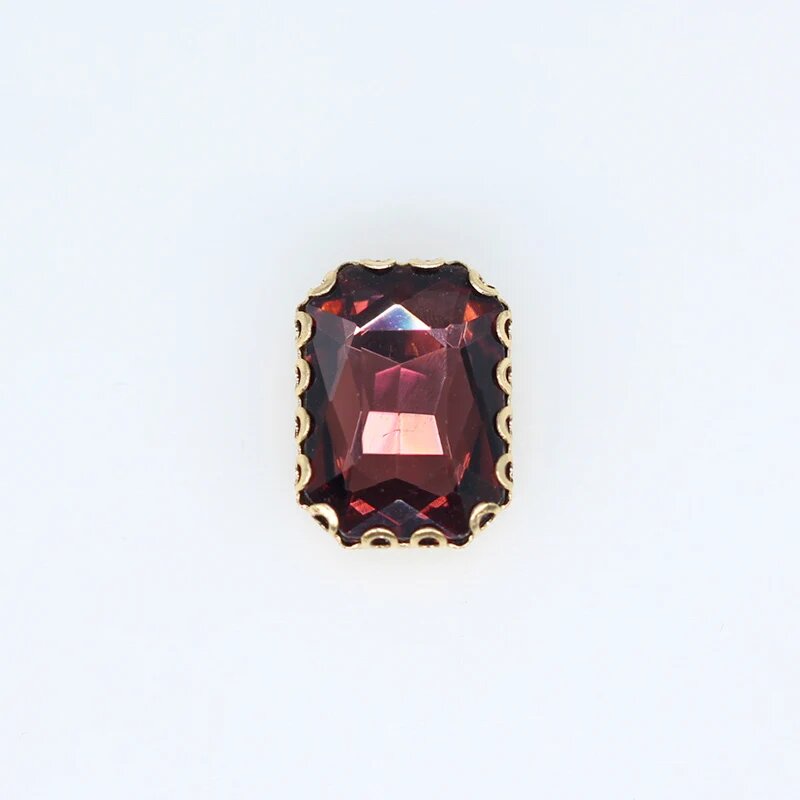 Хрустальные стразы Nidezon восьмиугольные стеклянные 20p 10x14mm, mid amethyst