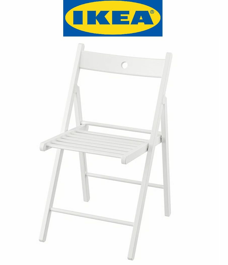 Стул складной IKEA FROSVI икеа фросви, деревянный, массив бука, для кухни, для дачи, сада и беседки, белый