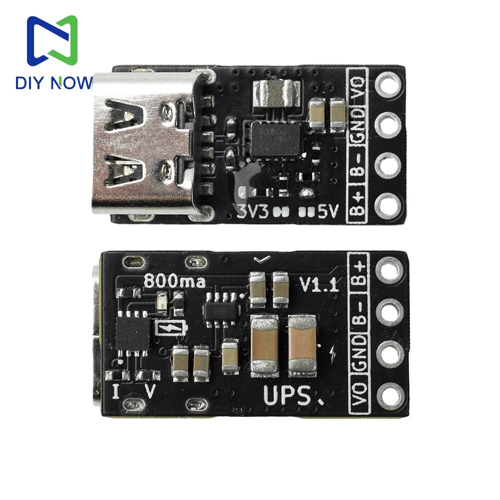5V Mini Модуль ИБП Type-C для микроконтроллеров — фото 1