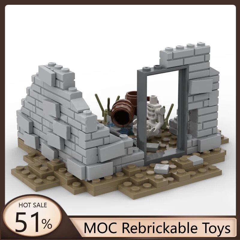 MOC War: Модульный конструктор «Руины уличной сцены» 127 PCS PDF