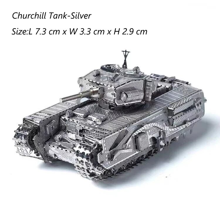 3D-пазл танк Черчилль из металла KK-01