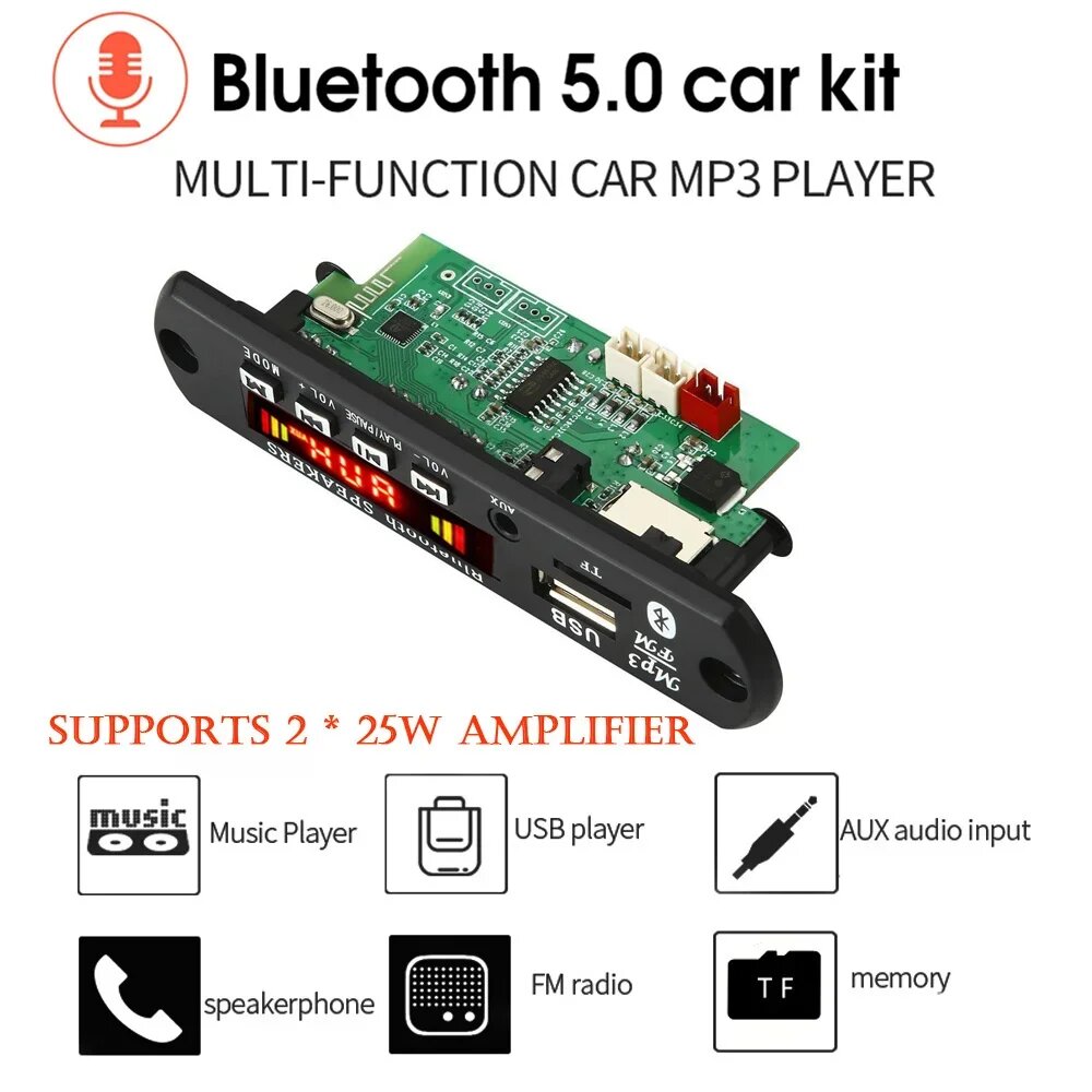 Bluetooth-динамик MP3-плеер с пультом, USB, TF, FM, AUX