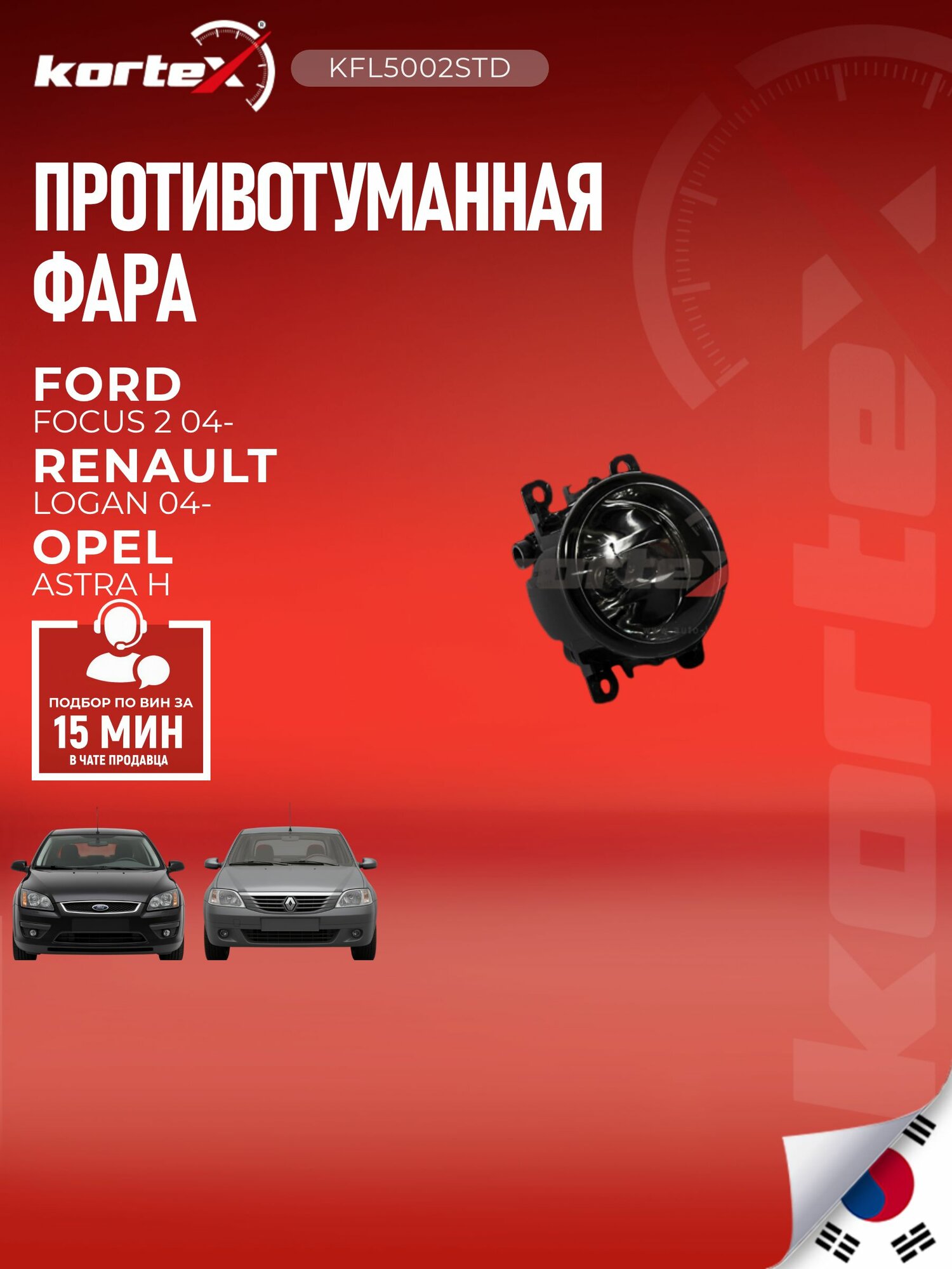Фара противотуманная для FORD FOCUS II / RENAULT LOGAN / OPEL ASTRA H левая / правая