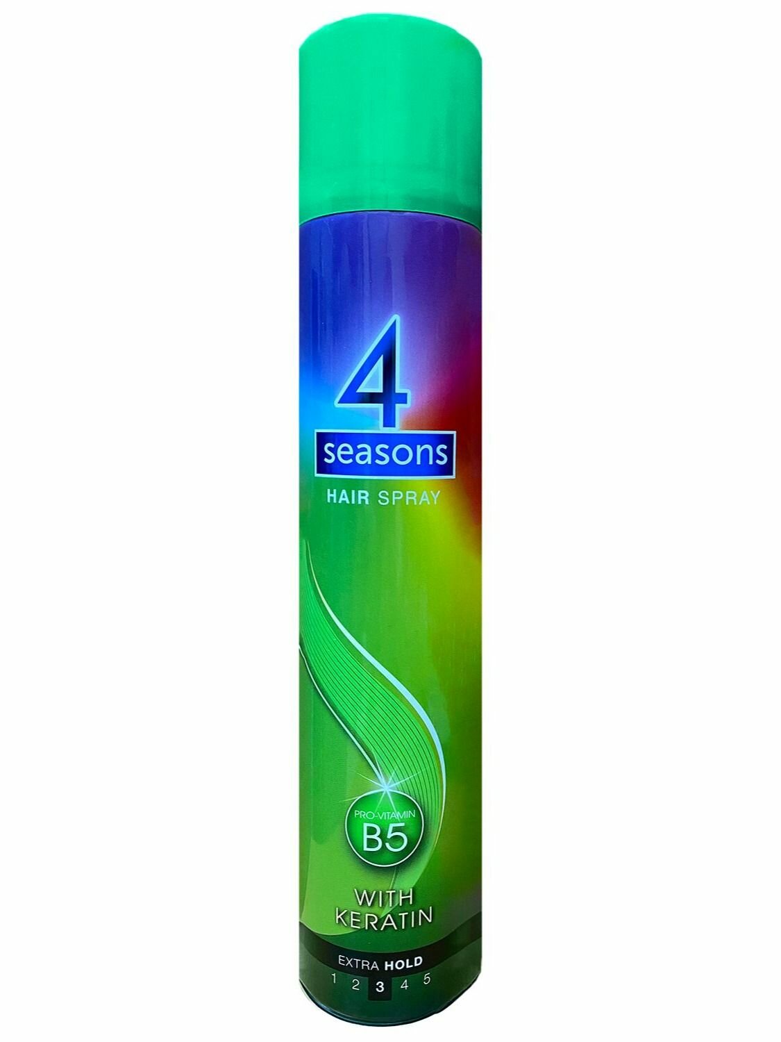 4 Seasons Лак для волос EXTRA HOLD, фиксация 3 из 5, содержит Pro-Vitamin B5 и Кератин (400 мл)