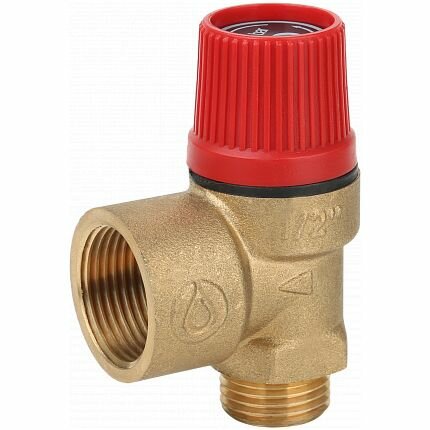 Клапан предохранительный Gapo G1457.3, ВР-НР, 1/2" х 3/4" х 3 бара, латунь Гаппо