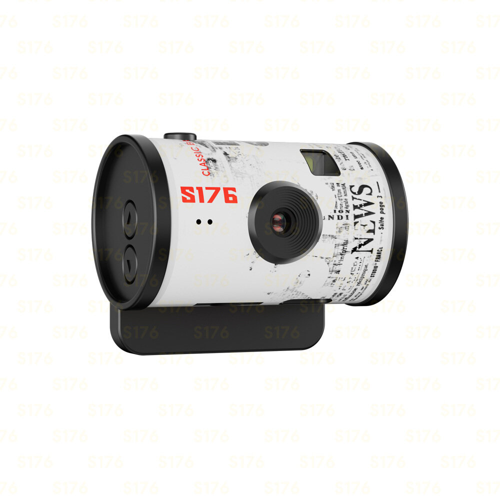 Мини-камера S176 1080P 1.47" IPS брелок 180mAh до 128 ГБ ретро фильтр 6 цветов