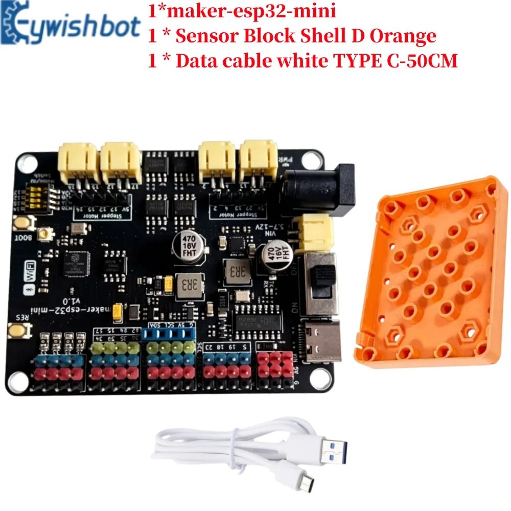 ESP32 Mini плата с драйверами двигателей, Orange