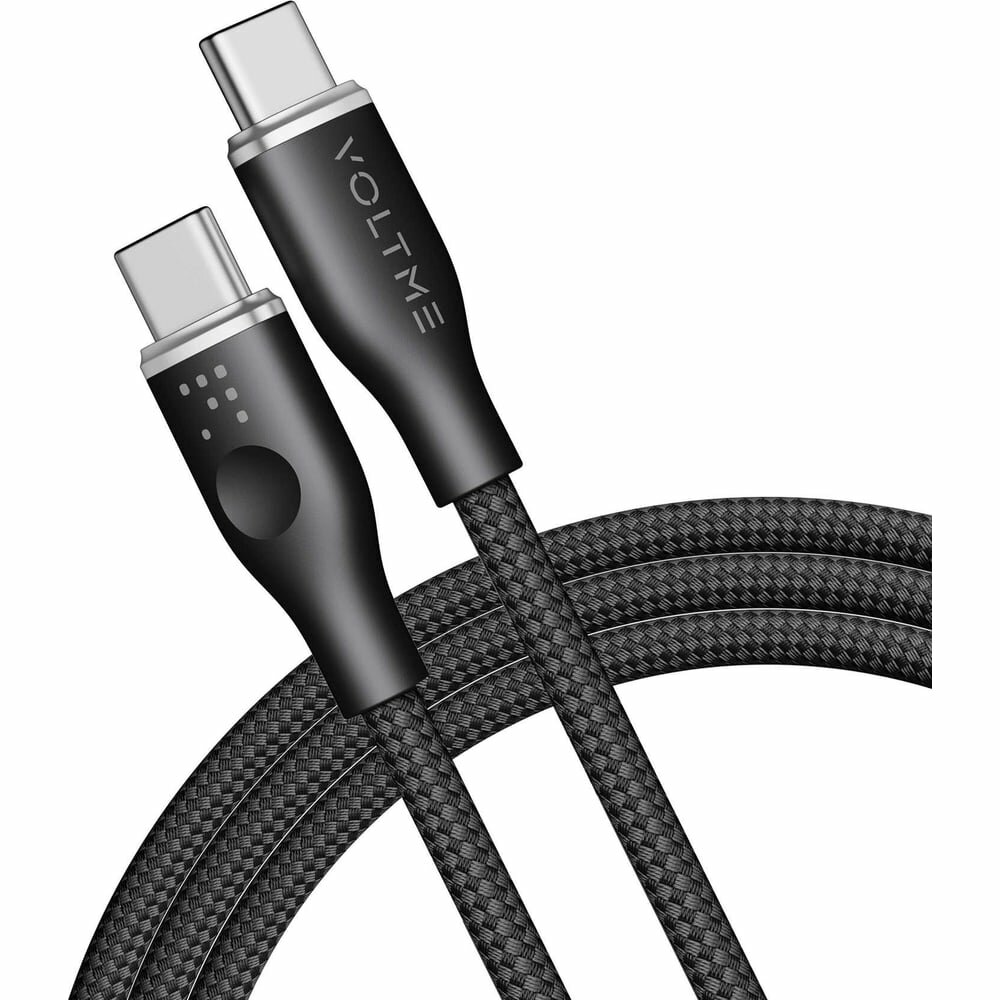 Кабель VOLTME USB2.0 Powerlink Rugg Lite CTC 5A, USB-С - USB-C, 100W, 2м, черный C2332