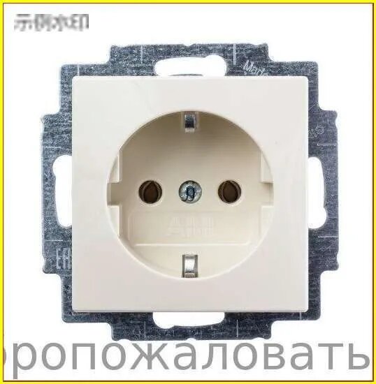 Розетка SCHUKO 20 EUC-92 (слоновая кость) Basic 55 ABB