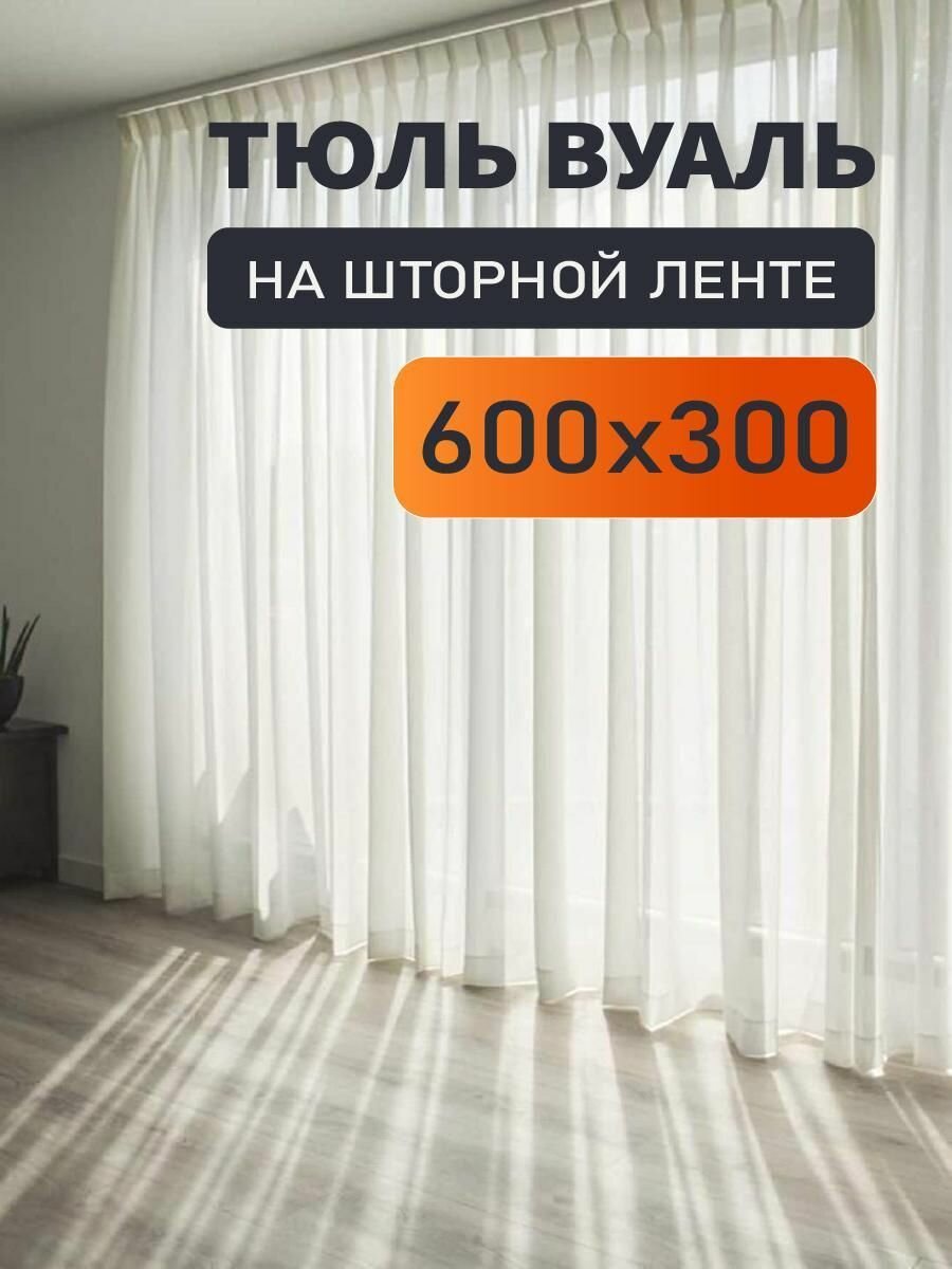 Тюль Город Штор shifon6m/белый300