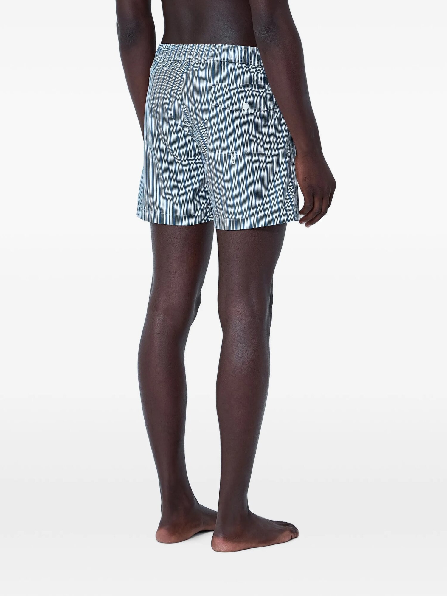 Шорты для плавания Moncler Stripe-pattern drawstring swim shorts, размер 46 — фото 1