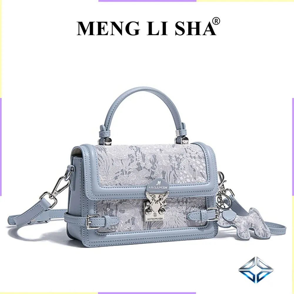 Сумка ридикюль MENG LI SHA женская из искусственной кожи, порошок из цветов вишни, 21.5x14x7.5 см — фото 1