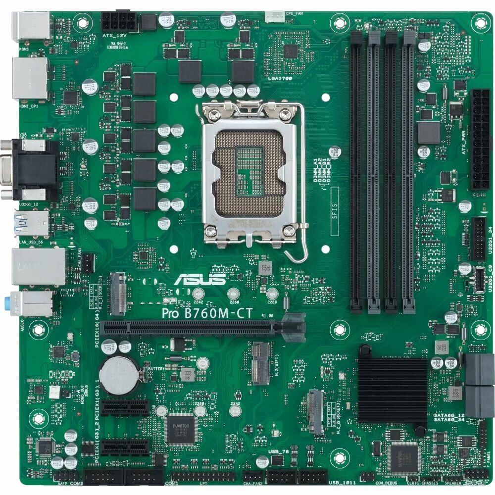 Материнская плата ASUS Pro B760M-CT-CSM LGA1700 mATX