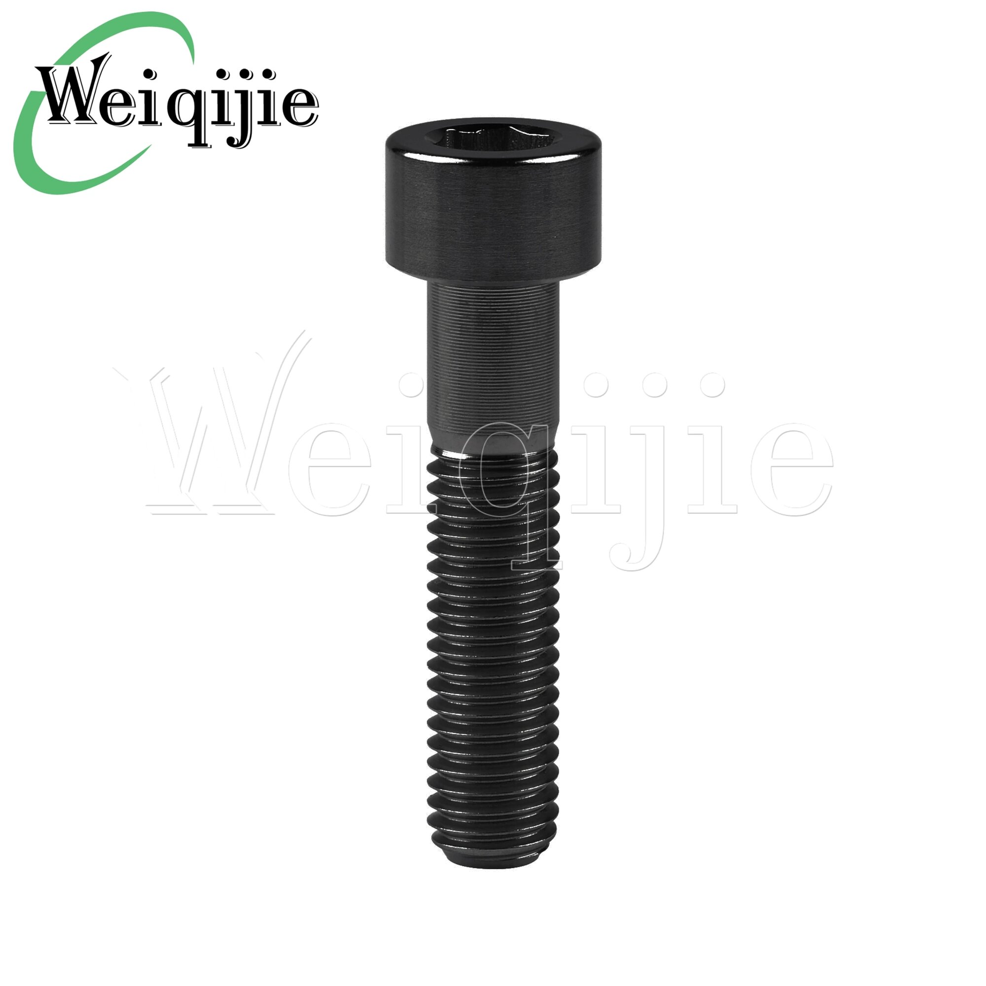 Декоративные болты Weiqijie из титана M10x20 ~ 60 мм M10 Pitch1.5mm, Черный, Black, 20mm