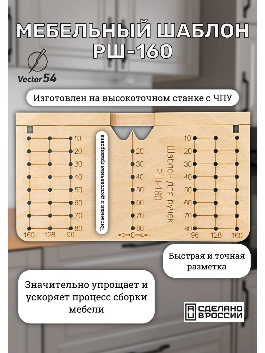 Мебельный шаблон для разметки ручек РШ-160