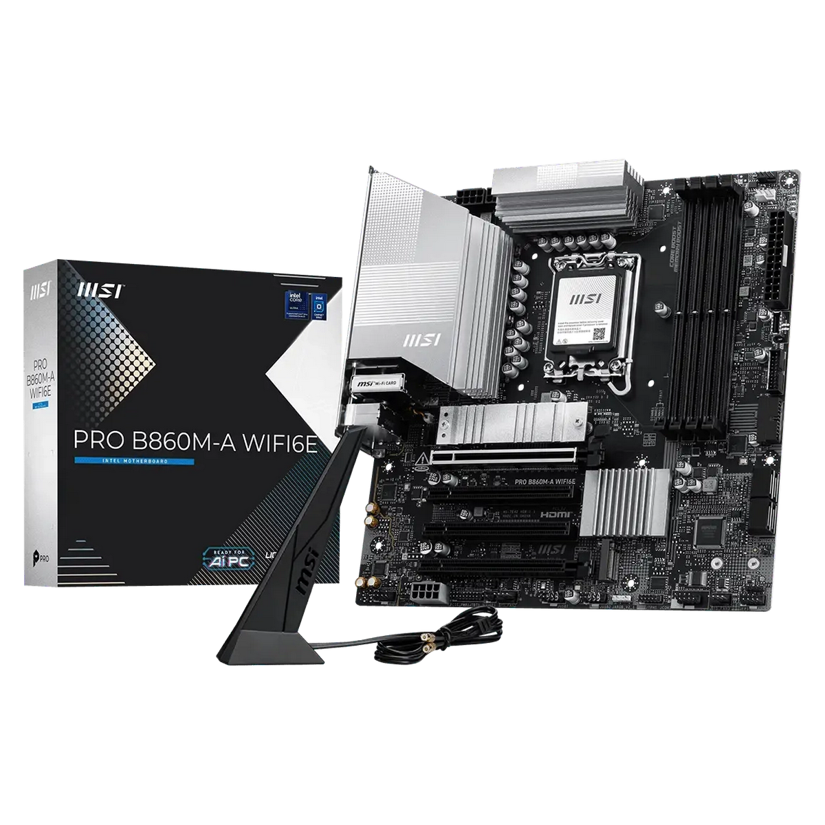 Материнская плата MSI PRO B860M-A WIFI6E, LGA1851, Intel B860, Micro-ATX, RTL (PRO B860M-A WIFI6E)