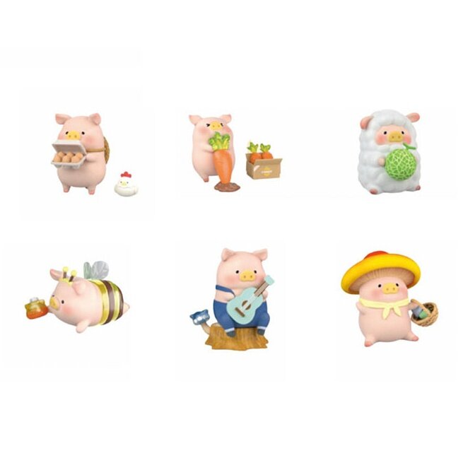 52TOYS LULU Pig Farm Collection Модная игрушка Креативные Слепые коробки 1 Слепая упаковка Полная коробка 6 шт