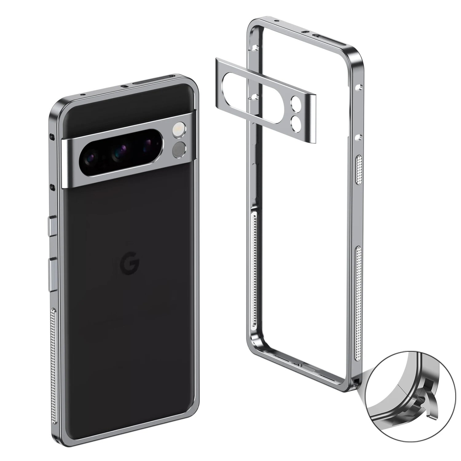 Легкий алюминиевый металлический каркас для Google Pixel 8 Pro Pixel8, чехол-бампер, защитные аксессуары из сплава с защитой камеры