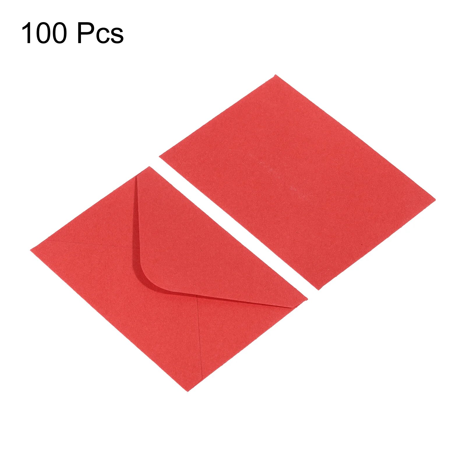 Мини-конверты из бумаги 10x7 см Красный, 100Pcs Red