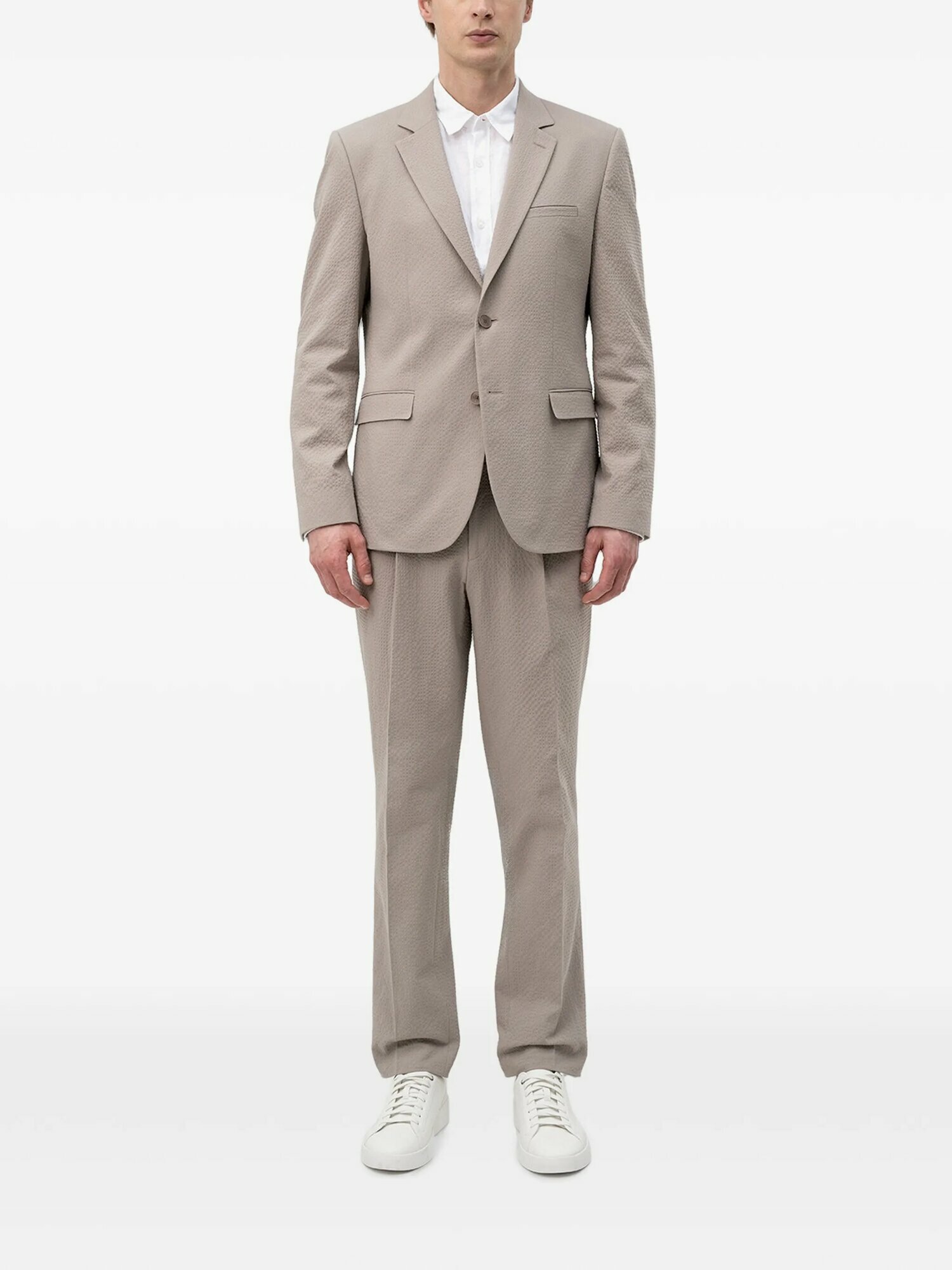 Куртка HUGO Seersucker single-breasted jacket, размер 50, разноцветный — фото 1