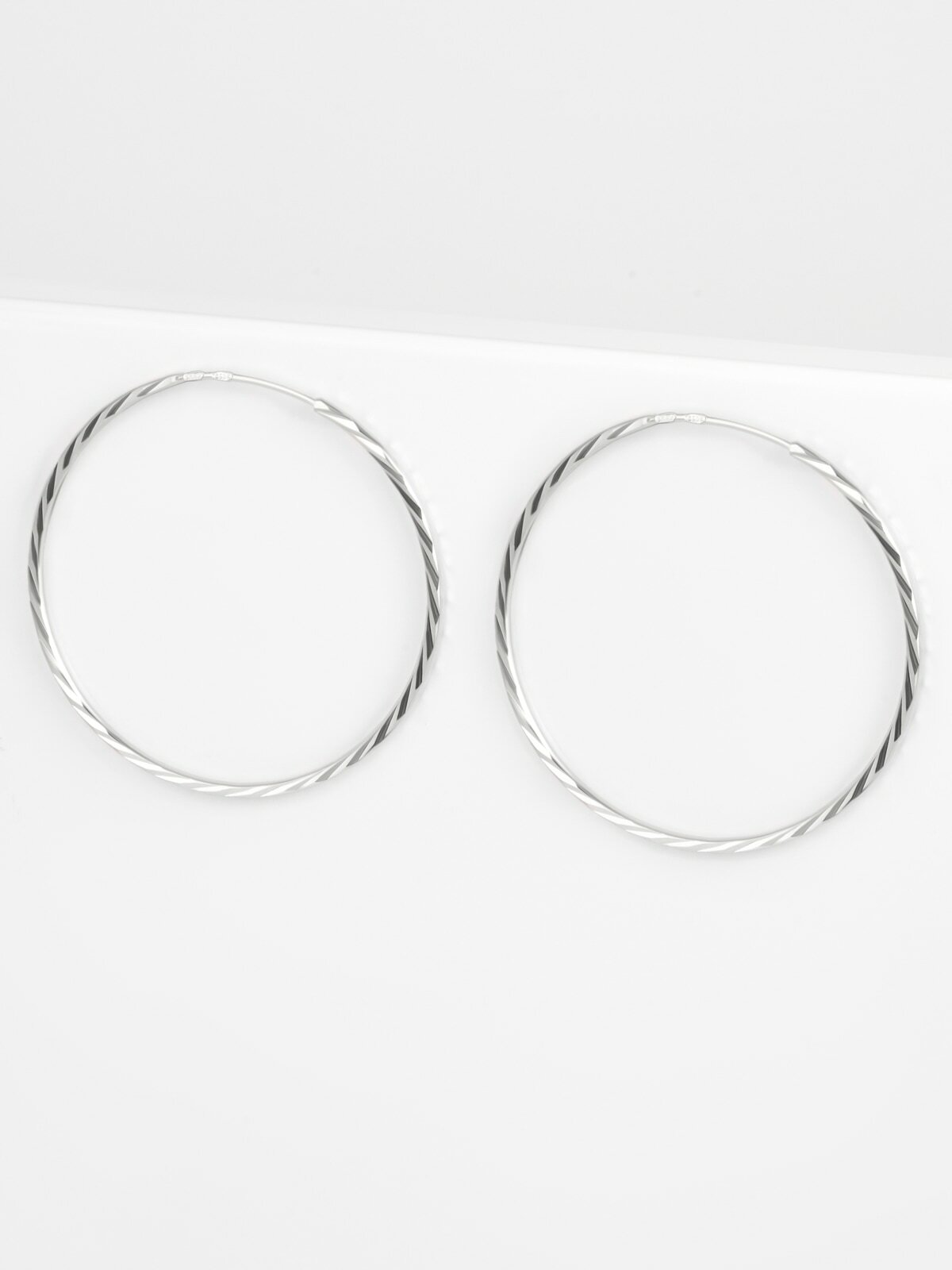 Серьги конго, серебро, 925 проба