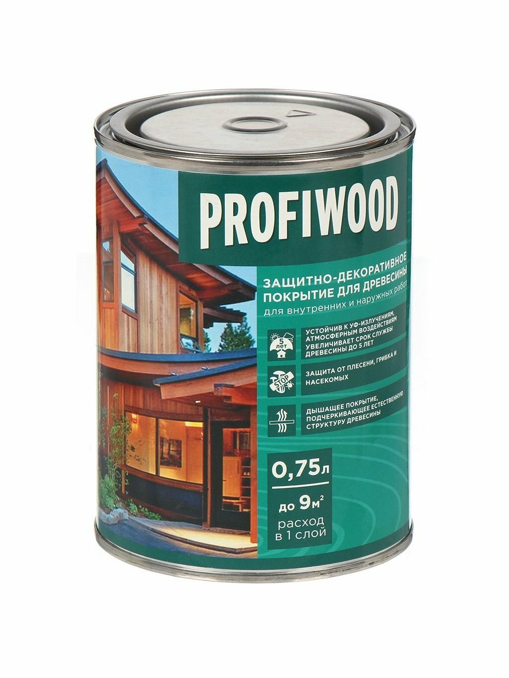 Пропитка Profiwood, для дерева, защитно-декоративная, палисандр, 0.7 кг