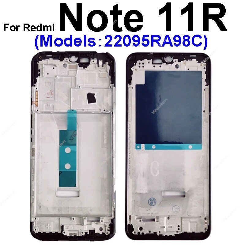 Крышка ЖК-рамки для Xiaomi Redmi Note 11 11E 11R Pro Note 11S 11T Pro+ 5G, передняя ЖК-рамка, крышка корпуса, детали корпуса
