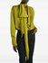 Блуза BALMAIN Draped silk chiffon blouse, размер 38, зеленый,
