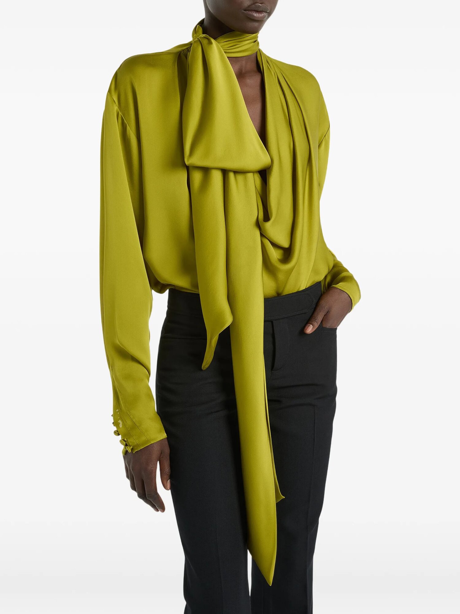 Блуза Draped silk chiffon blouse