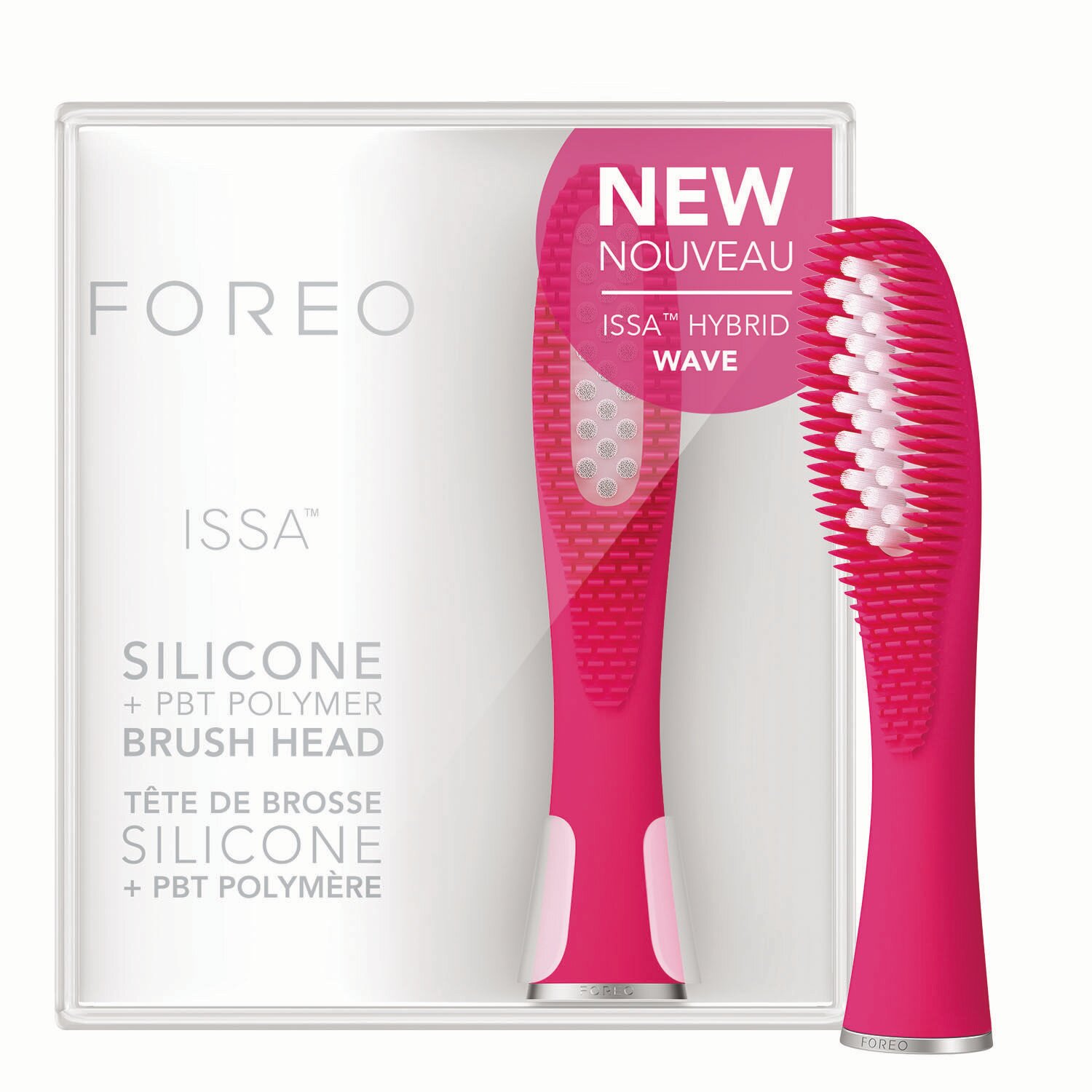 FOREO ISSA Сменная насадка для электрической щетки Hybrid Fuchsia