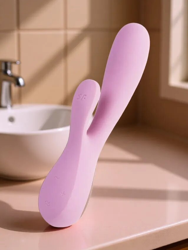 Вибратор Satisfyer Mono Flex, силикон, 10 режимов, длина 20.4см, диаметр 4см, розовый