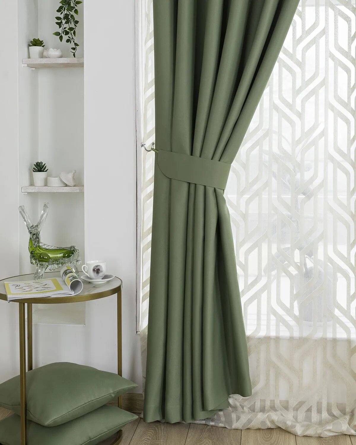 Шторы блэкаут 90% хаки 500х285 см, 2 полотна, (каждое 250х285 см) Evrika Home