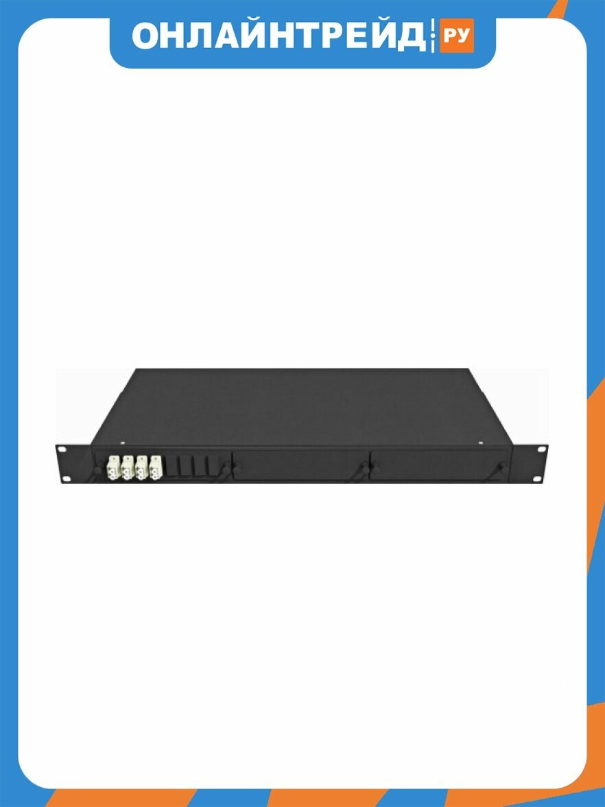 Кросс оптический стоечный Toplan 19", 8 LC/UPC адаптеров, многомодовый, ОМ4, 1U, черный, укомплектованный,