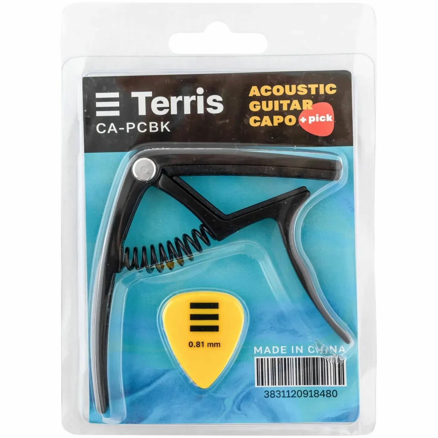 Каподастр Terris CA-PCBK Black — фото 1
