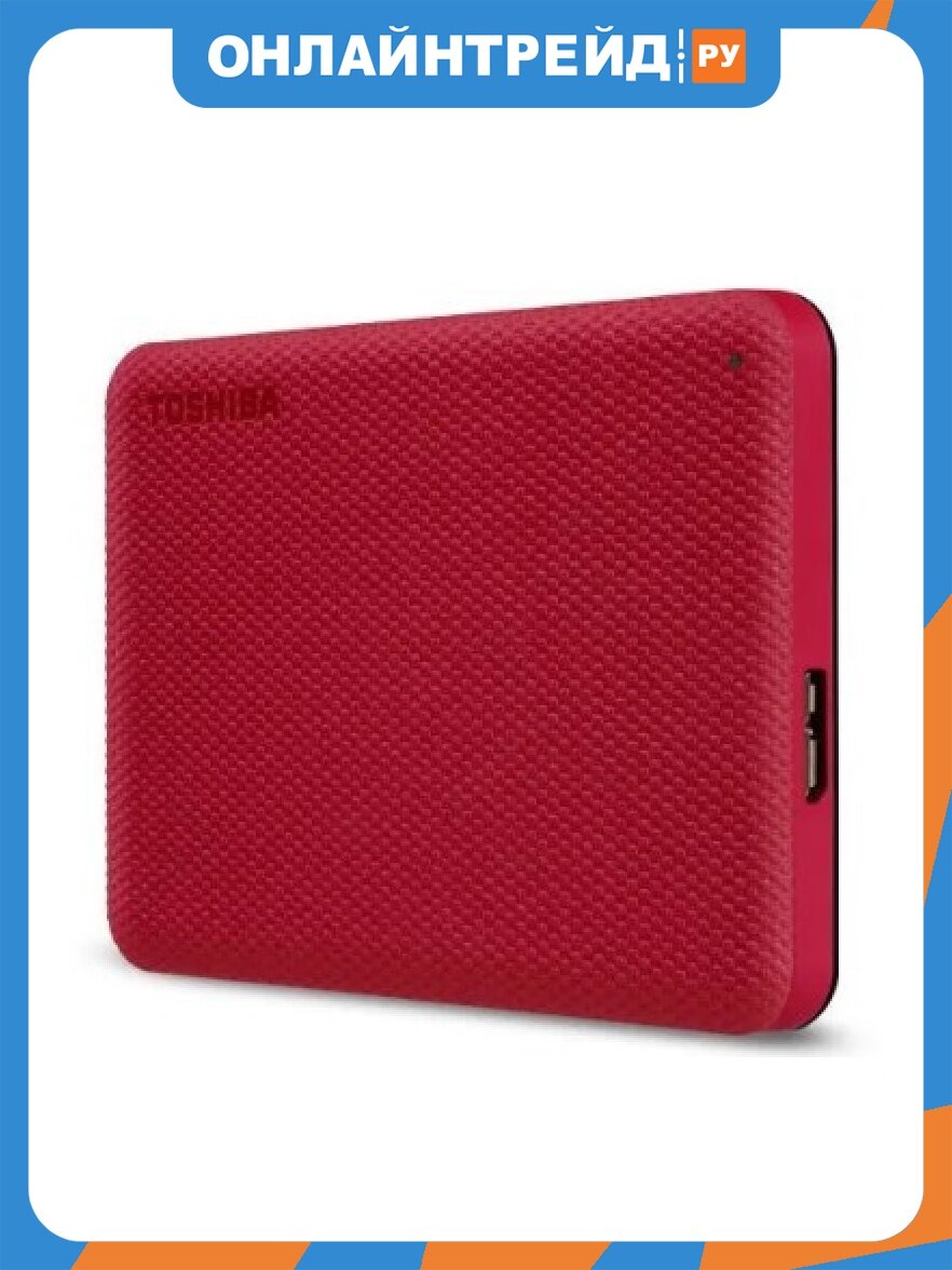 Внешний жесткий диск Toshiba Canvio Advance, 4 ТБ, USB 3.2 Gen 1 (HDTCA40ER3CA) красный