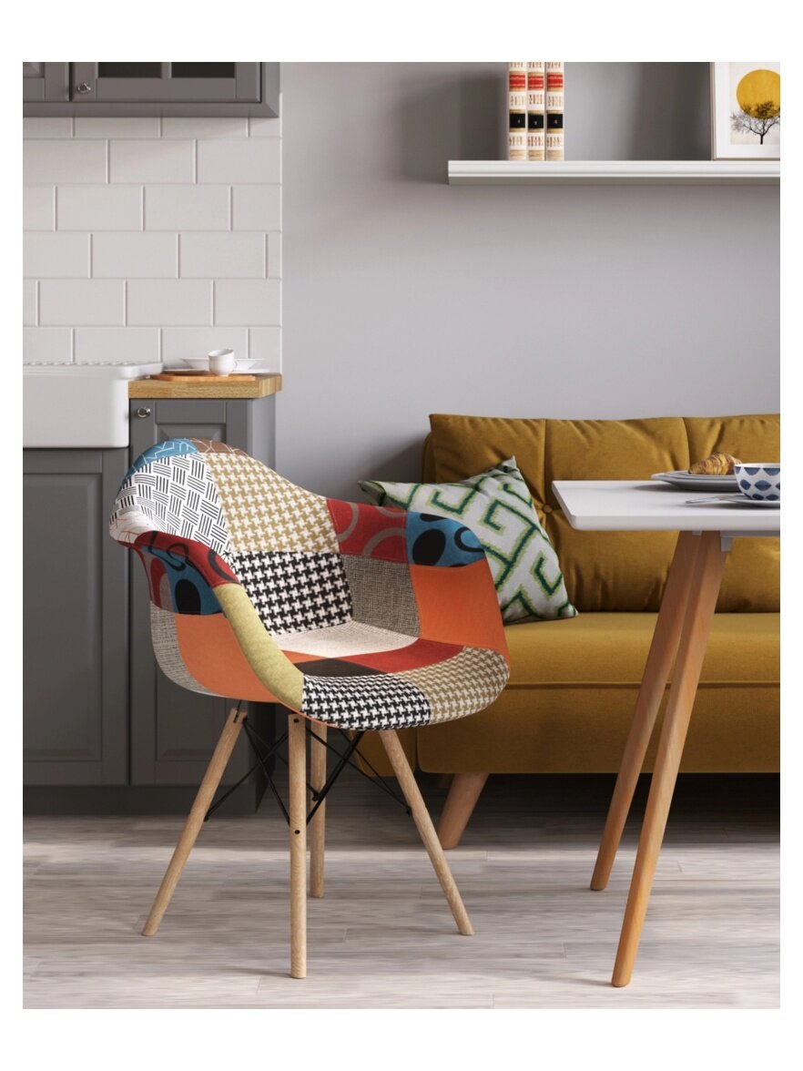 Кресло Stool Group EAMES пэчворк — фото 1
