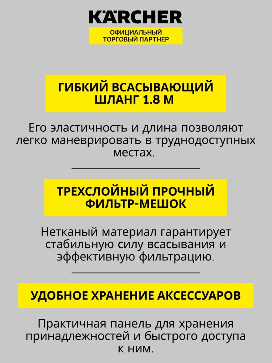 Пылесос Karcher WD 2 Plus V-12/6/18/C — фото 1