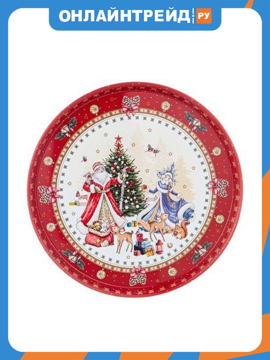 Поднос сервировочный Agness "christmas collection" 33х2,1 см.