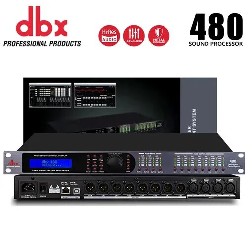 DBX 480 + 4 входа 8 выходов аудио процессор, цифровой кроссовер эквалайзер