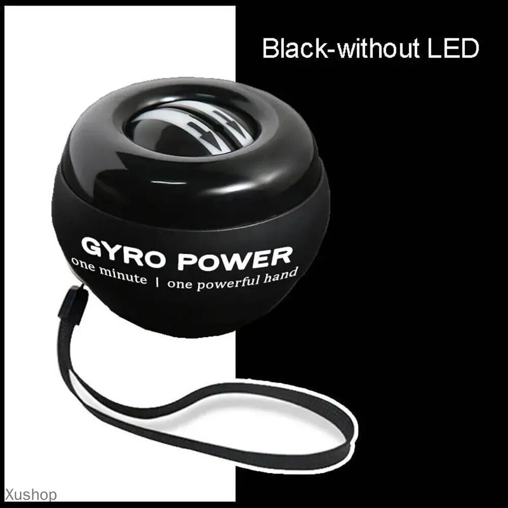 Эспандер гироскопический для запястья, черный, "GYRO POWER", "one minute | one powerful hand"
