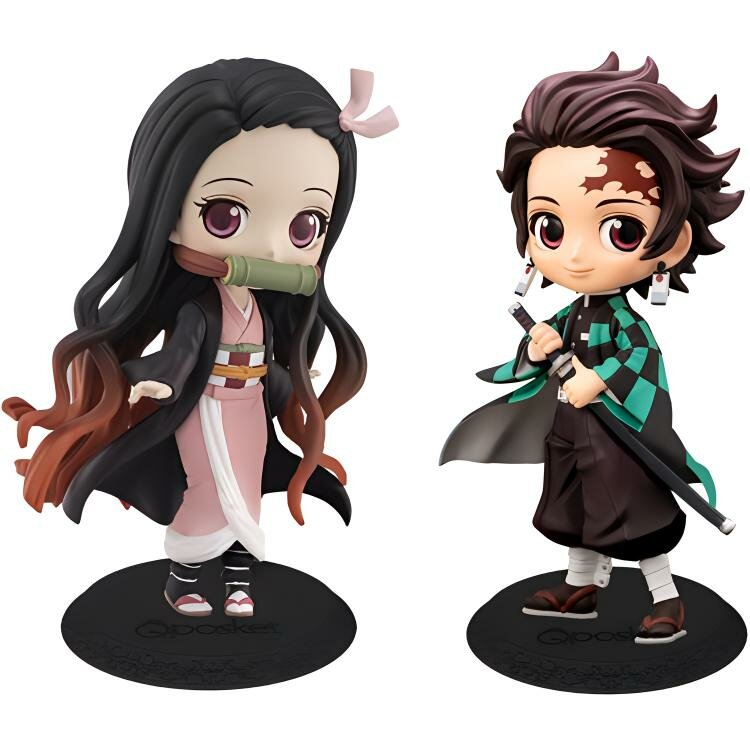 Фигурки унисекс BANPRESTO Танджиро Камадо и Незуко Камадо Q Version, 14 см