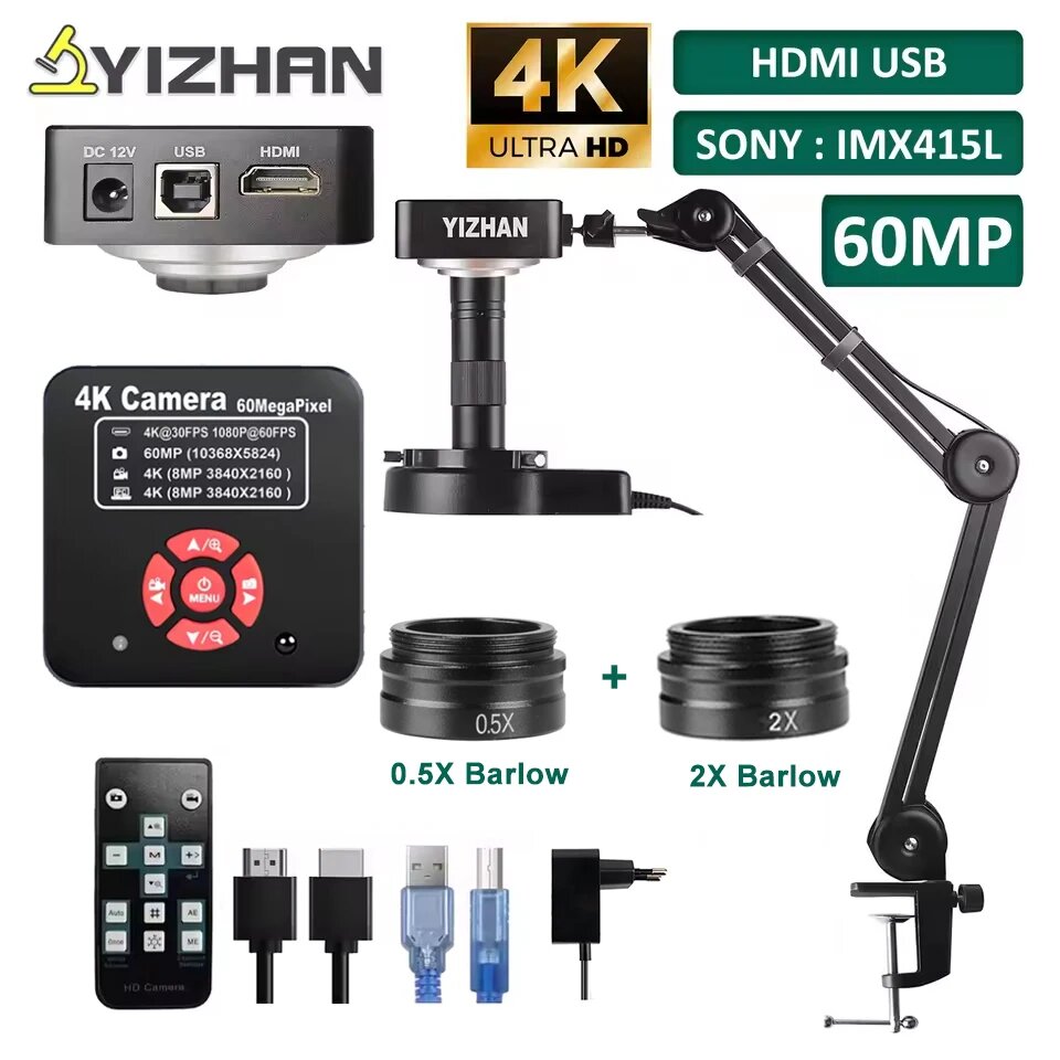 Yizhan 4K Цифровой Микроскоп 60Мп 60MP SET 2 Strong