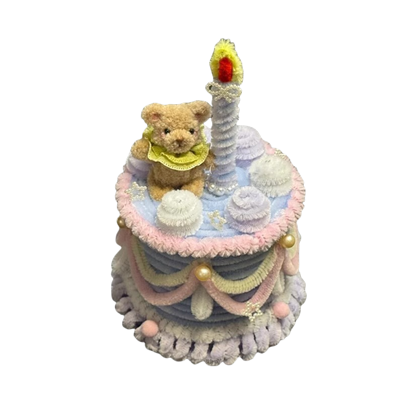 Набор для творчества LALABABY "Твисти Палка" Кукла-торт, Плюшевая кукла, 10 см, Bear Cake[DIY Material Bag]