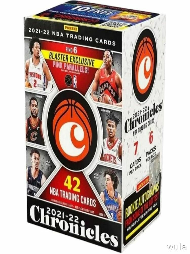 Коллекционные карточки PANINI 2021-22 Chronicles NBA, 42 карты, 7 карт в пакете, розовые параллели, автографы новичков, для коллекционеров
