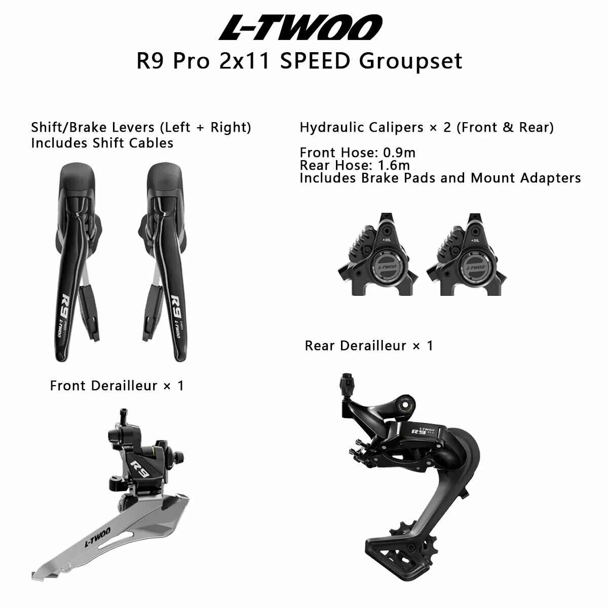 LTWOO R9 Pro 2x11 Скоростной механизм переключения для шоссейного велосипеда