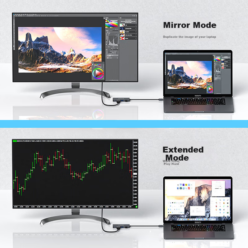 LinkStone USB3.0 в HDMI внешний графический док-станция с чтением карт TF SD USB-хаб для зеркалирования экрана ноутбука