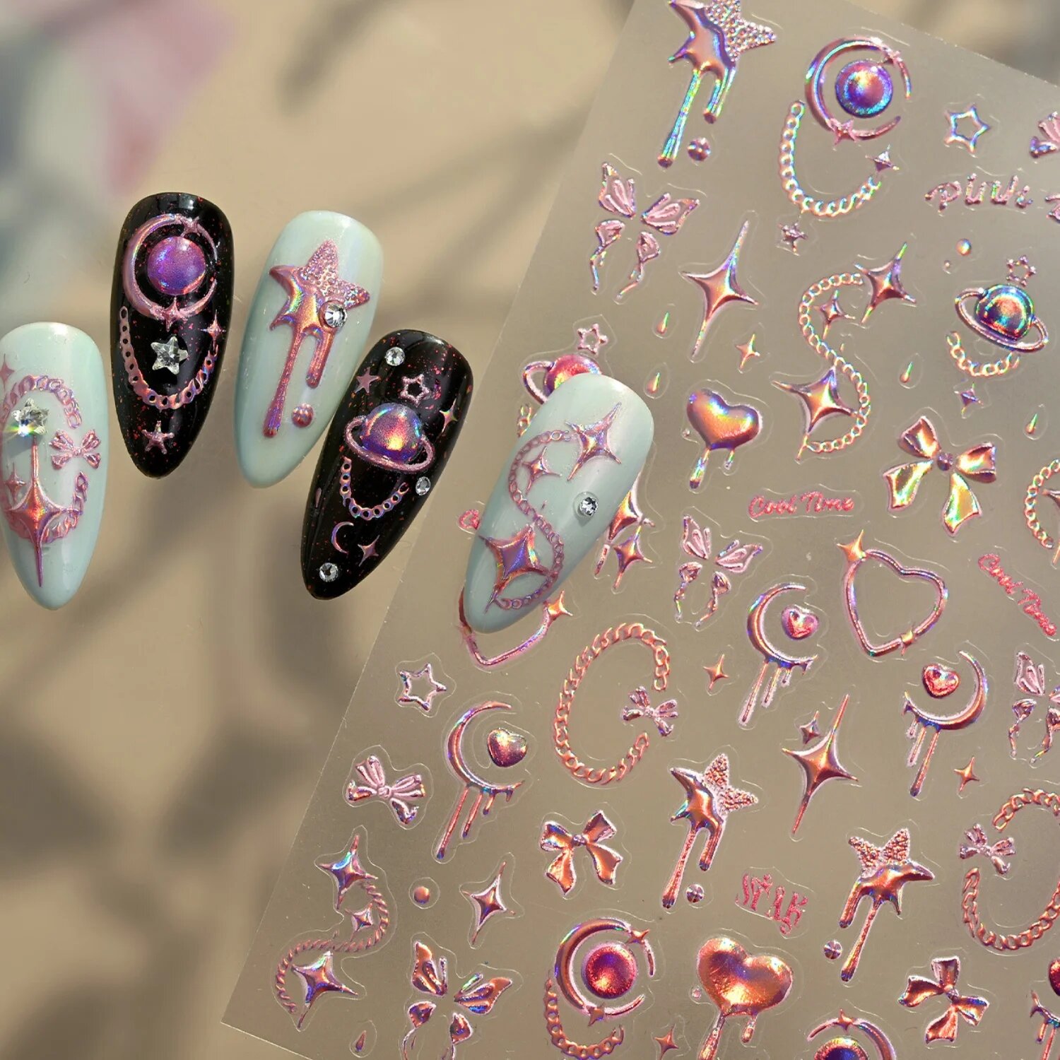 Наклейки для ногтей NAILFYOU 5D голограммные M-1410
